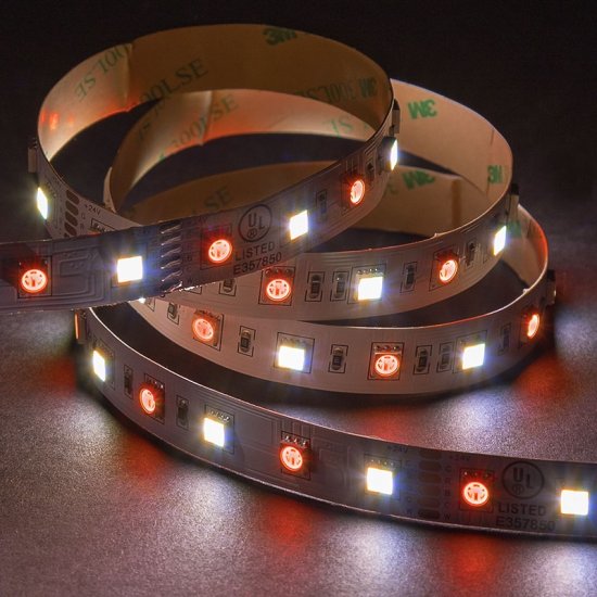 5m RGB+CCT LED Strip Light - Color-Changing LED Tape Light - 24V - IP20 ...